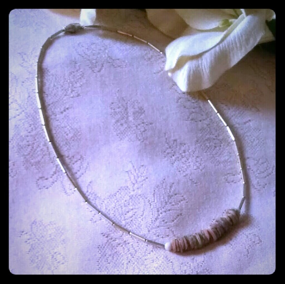Vintage | Jewelry | Vintage Liquid Silver Shell Choker Necklace | Poshmark